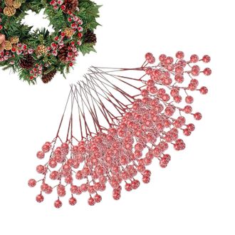 Generico Berry Stem - Schaumstoff, 5 x 21 cm, Weihnachtsdesign, festliche und dekorative Feiertagsakzent, k&uuml;nstliche rote Beerenstems f&uuml;r Zuhause, Schule, Baue