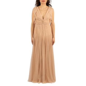 Elisabetta Franchi Damen, Kleider, Beige, MGr&ouml;&szlig;e
