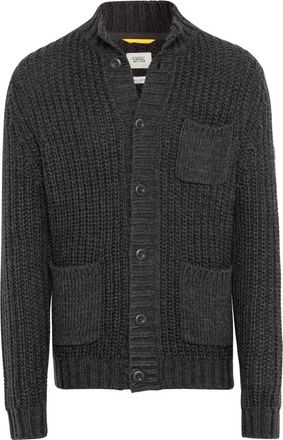 Camel Active Strickjacke mit Stehkragen - - Knitwear - Herren - Grau - L