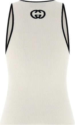 Gucci Incrocio GG Tank Top - White