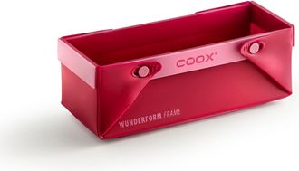 COOX WUNDERFORM Frame S in Rot, die erste faltbare Silikon Kastenform f&uuml;r grenzenlose Backkreationen - perfekt f&uuml;r Kuchen, Brot und Aufl&auml;ufe