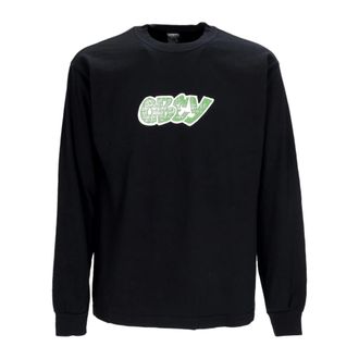 Obey Klassisches City Watch Dog Langarm T-Shirt - - Tops - Herren - Schwarzk - XL