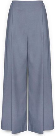 Elena Miro Femme, Pantalons, Gris, Taille: 44 FR Pantalon large &agrave; plis