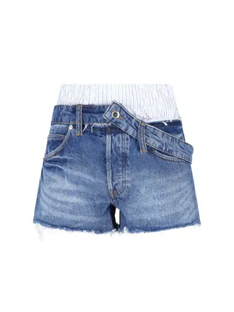 Alexander Wang Denim Shorts Boxer Detail