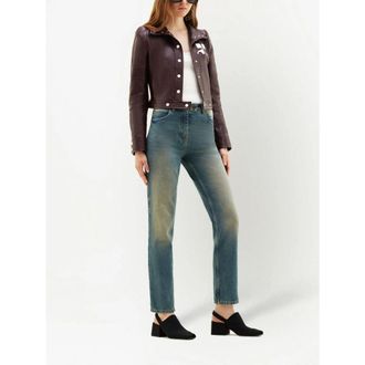 Courr&egrave;ges Faux-Leather Biker Jacket - Purple