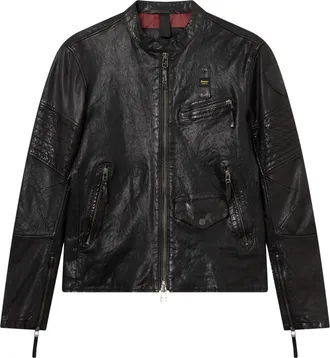Blauer Jacke Elmer