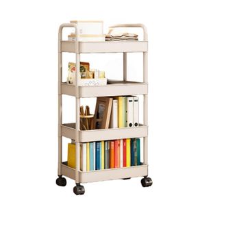 Generic Küchenwagen Schmal,Rollwagen PP-Kunststoff mit Feststellbaren Rädern&Griff, Multifunktionaler Platzsparend Aufbewahrungswagen für Küche, Bad, Büro, Wo