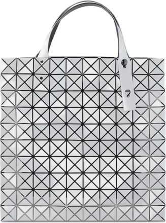 Bao Bao Issey Miyake Gemusterter Shopper - Silber