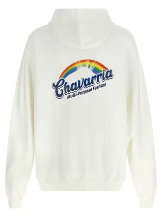 Willy Chavarria Logo-Embroidered Hoodie - Cream