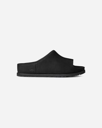 UGG Otzo Slide f&uuml;r Herren in Black, Gr&ouml;&szlig;e Nubukleder