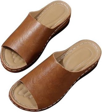 Generic Cocila Sandale Femmes Mod&egrave;Les De Pantoufles &agrave; Semelle &eacute;Paisse Noire, Style Commerce Ext&eacute;Rieur, L&eacute;G&egrave;Res Et Orn&eacute;Es Motifs Originaux Pour Femmes. Chaussu