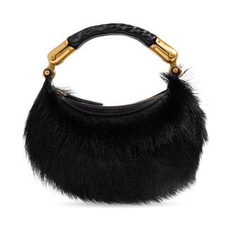 Balmain Faux Fur Handtasche - - Bags - Damen - Schwarzk - ONE SIZE