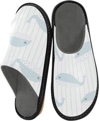 HMZXZ Pantoufles &agrave; motif baleine pour homme et femme - Motif animal de dessin anim&eacute; mignon - Chaussons dint&eacute;rieur - Chaussettes dint&eacute;rieur - Chaussures de c