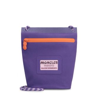 Moncler Amoeba Clutch mit Stoffriemen und Metallbeschl&auml;gen - - Bags - Herren - Lila - ONE SIZE