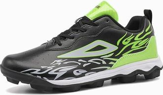 Generic Chaussures de Baseball performantes l&eacute;g&egrave;res Semelle MD r&eacute;active Crampons en Caoutchouc pour Jeu comp&eacute;titif mouvements Rapides Hommes Femmes,Noir,43 EU