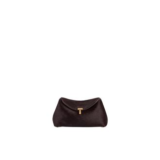 Toteme Femme, Sacs, Brun, Taille: ONE Size Clutch T-Lock