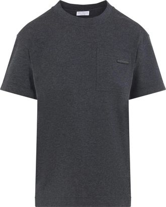 Brunello Cucinelli Femme, Tops, Gris, Taille: 40 FR Mpt81Ec710C8127 T-Shirt