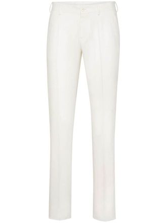 Philipp Plein pantalon de costume en lin - Blanc