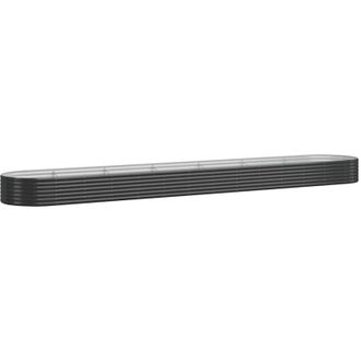 vidaXL Vidaxl - Lit sur&eacute;lev&eacute; de jardin Acier enduit de poudre Anthracite