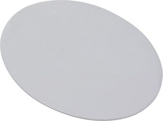 NKlaus Teller oval Aluminium weiß 13,5x10cm Untersetzer Untertasse Kerzenhalter Tablett Gebürstet - Design 10391