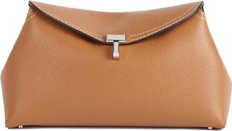 Toteme Pochette Toteme T Lock en cuir grain&eacute;