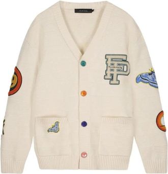 Filling Pieces Homme, Pulls, Blanc, Taille: L Knit Cardigan
