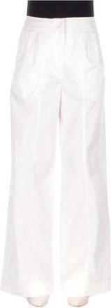 Max Mara Femme, Pantalons, Blanc, Taille: 36 FR Wide Pantalons
