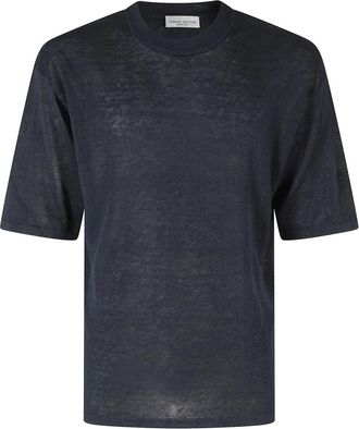 Roberto Collina Homme, Pulls, Bleu, Taille: M Girocollo MC Comfort Fit