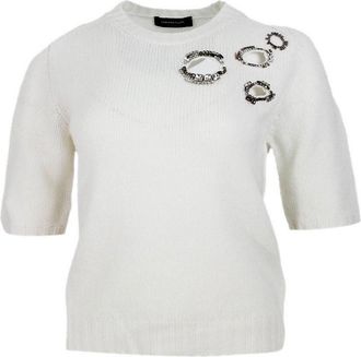 Fabiana Filippi Pull Col Rond - Blanc