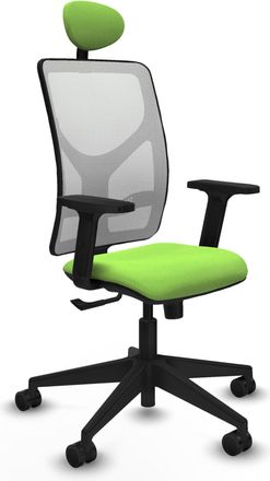 Piqueras y Crespo B&uuml;rostuhl, Kopfst&uuml;tze mit 2D-Armlehnen, h&ouml;henverstellbare Lendenwirbelst&uuml;tze und festes Kopfteil, ausgestattet mit 3 Positionen und Schneideschaum, We