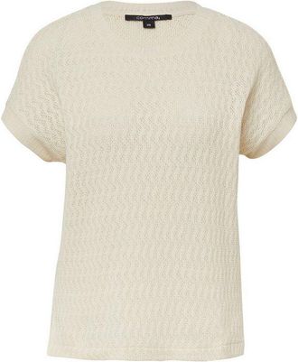 Comma Kurzarmshirt T-Shirt Strukturiertes T-Shirt im Relaxed Fit