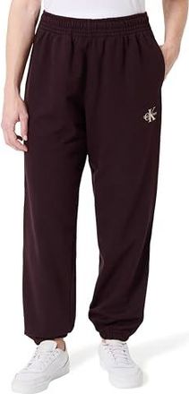 Calvin Klein MONOLOGO Pantalon de Jogging en Tissu &eacute;ponge LV047B235G pour Femme, Violet (Marron Moka), M, Violet (Marron Moka), M
