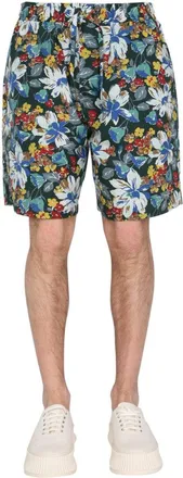 Ymc You Must Create Floral Print Cotton Bermuda Shorts - Multicolor