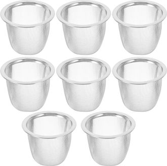 DOITOOL 8stücke Edelstahl Teefilter Robuste Teesiebe Für Losen Tee Metall Teefilter Mit Durchmesser Und Höhe Praktisches Zubehör Für Teetassen Und Teeschalen