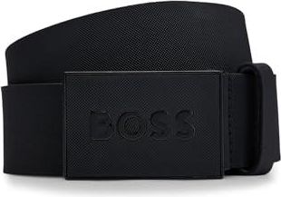BOSS Hommes Icon-S1 Ceinture en cuir italien en relief avec boucle plate