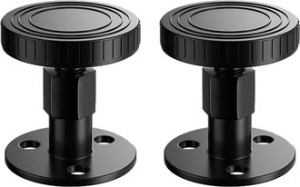 Generic 2er- oder 4er-Set M&ouml;belf&uuml;&szlig;e 47-64 mm, Ersatzf&uuml;&szlig;e aus Metall for Sofas, mit Rutschfester Unterlage for Schreibtisch/Bett/Sofa/Tisch/Schr&auml;nke(Black-2pac