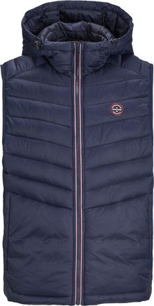 Jack & Jones Herren Jjesprint Bodywarmer Hood Weste, Navy Blazer/Detail:True Red Stitches, XS