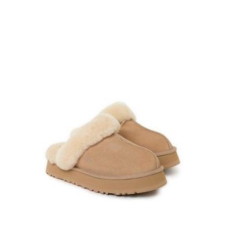 UGG Floppy-Hausschuhe aus Leder - Beige