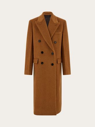 Ferragamo Damen Zweireihiger Mantel Braun