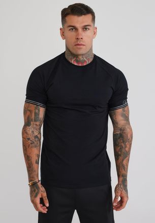 Siksilk Herren Schwarzes Tech T-Shirt XXL