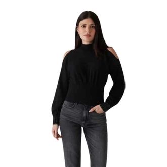 Guess Femme, Pulls, Noir, Taille: 40 FR Col roulés