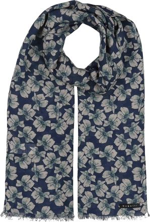 Bugatti Schal | Floral Print | 68 x 180 cm | Floral | Modal und Wolle Navy
