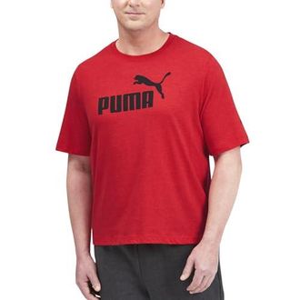 Puma Essentials Logo T-Shirt (Available in Big & Tall) Rouge-Ah23, S Homme