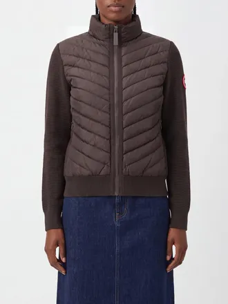 Canada Goose Kurze gesteppte Woll-Daunenjacke von mit Stehkragen und Rei&szlig;verschluss