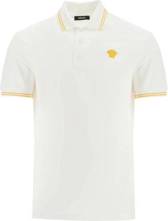 Versace Homme, Tops, Blanc, Taille: S Polo &agrave; Logo Medusa