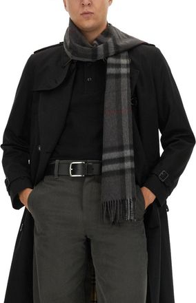 Burberry Cashmere Check Scarf - Black