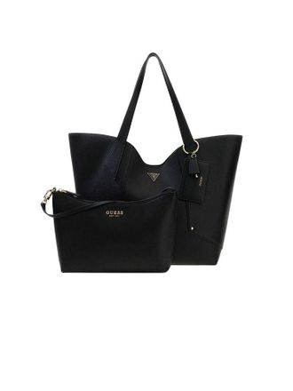 Guess Womens Tote Bag Black Polyurethane - Tote-Bags