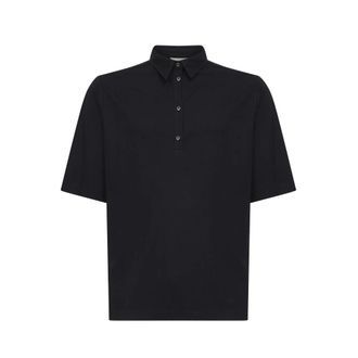 Blanca Vita Poloshirt mit Vier-Knopf-Leiste - - Tops - Herren - Schwarzk - 2XL