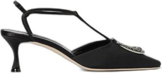 Manolo Blahnik Takal Twill Pumps mit Schmuckschlie&szlig;e - - Shoes - Damen - Schwarzk - 40 EU