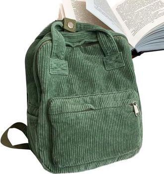 Generic Sac &agrave; dos en velours c&ocirc;tel&eacute; pour ordinateur portable - Voyage &eacute;l&eacute;gant - Sac d&eacute;cole avec poign&eacute;e sup&eacute;rieure - Sac d&eacute;cole durable pour adolescents - Sac